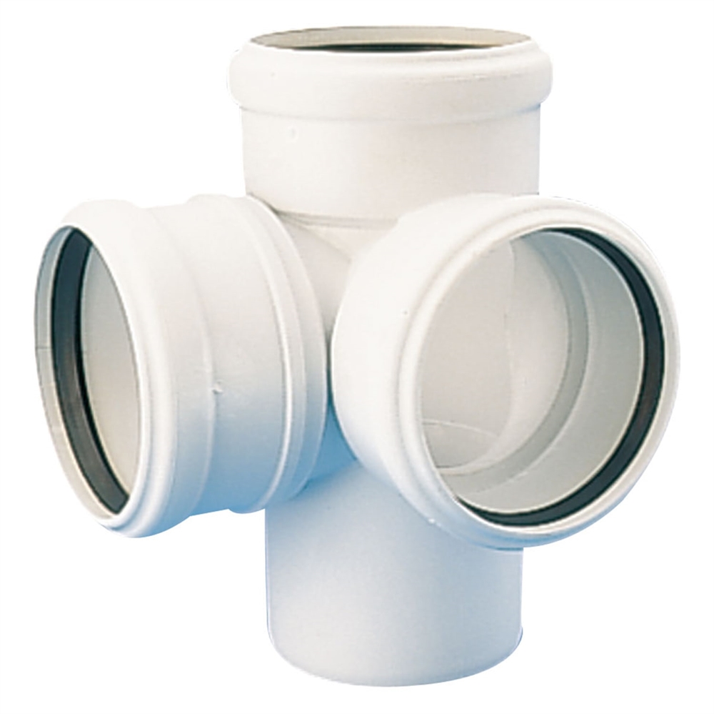 Wavin Asto hjørnegrenrør 87grader 110 x 110 x 110 - 182671216