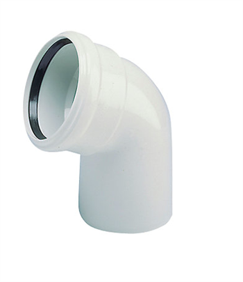 Asto Bøjning 45 Grader 110 mm Hvid - 182636216